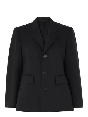 Balenciaga Soft Hourglass Cotton Blazer - Black