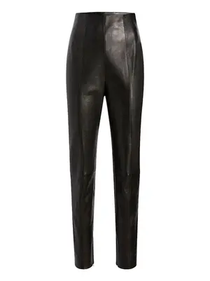 KHAITE KHAITE Leather Tapered Trousers