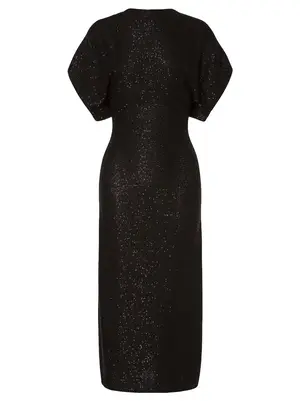 Philosophy Di Lorenzo Serafini Sequinned Knitted Midi Dress - Black