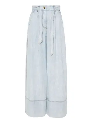 Zimmermann Wide-leg Cotton Jeans - Blue