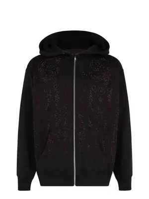 Supreme Crystal-embellished Hoodie - Black