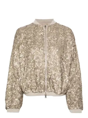 HERNO Herno Sequin-Embellished Bomber Jacket