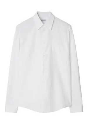 Burberry Ekd-embroidered Cotton Shirt - White