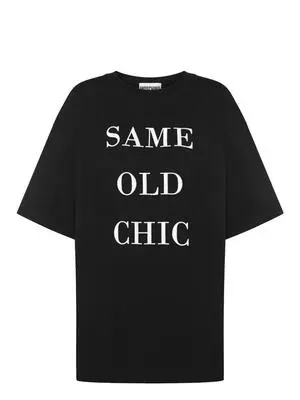 Moschino Slogan-print Cotton T-shirt - Black