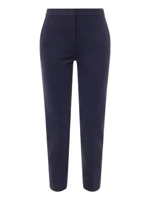 Max Mara Viscose Blend Straight Leg Trousers - Blue