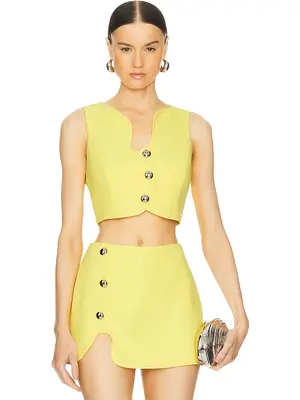 Amanda Uprichard Puzzle Vest - Electric Yellow
