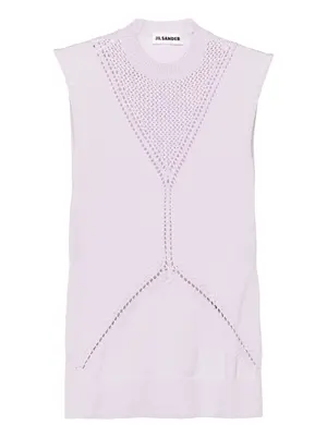 JIL SANDER Sleeveless Knitted Top - Purple