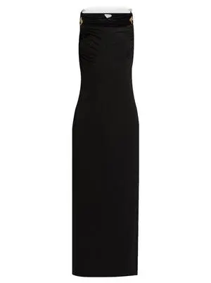 BOTTEGA VENETA Crêpe Embellished Strap Slip Dress