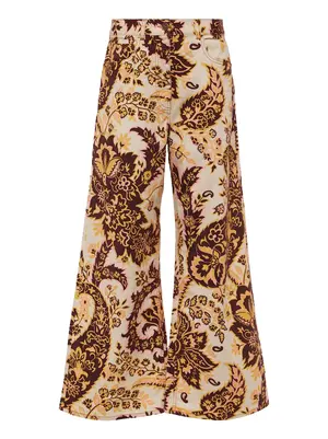 Etro Floral Wide-leg Jeans - Multicoloured
