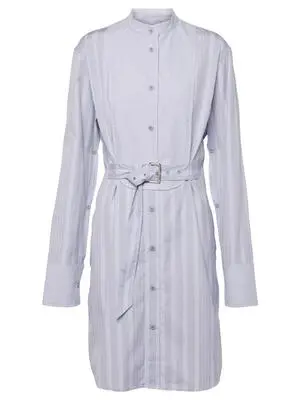 JW Anderson Striped Cotton Shirt Dress - Grey