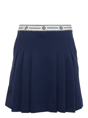 Tory Burch Logo Ruffled Miniskirt - Blue