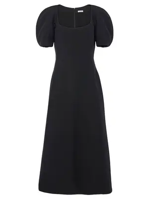 Gabriela Hearst Niahm Wool And Silk Maxi Dress - Black