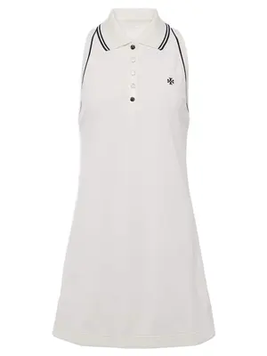 Tory Burch Cotton Piqué Minidress - White