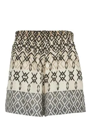 Brunello Cucinelli Printed Silk Shorts - Multicoloured
