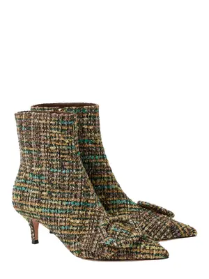 GIANVITO ROSSI Gianvito Rossi 55 Bouclé Ankle Boots