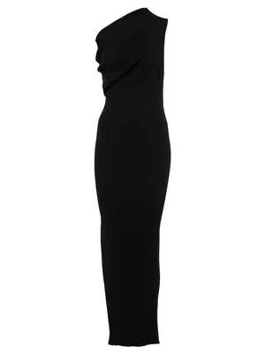 Rick Owens One-shoulder Jersey Maxi Dress - Black
