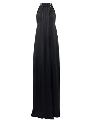 Stella McCartney Embroidered Halterneck Gown - Black