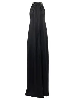 Stella McCartney Embroidered Halterneck Gown - Black