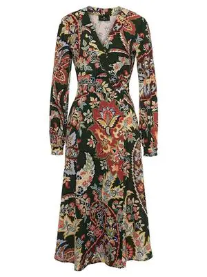 Etro Printed Wrap Dress - Multicoloured