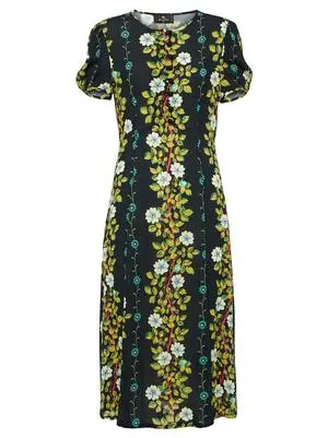 Etro Floral Midi Dress - Multicoloured