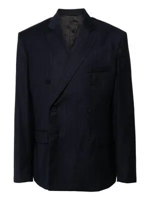 424 Single-breasted Virgin Wool-blend Blazer - Blue