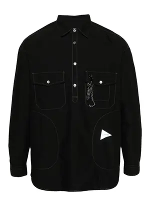 AND WANDER Cordura® Typewriter Shirt - Black
