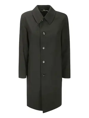 Comme Des Garçons Oversized-collar Single-breasted Coat - Black