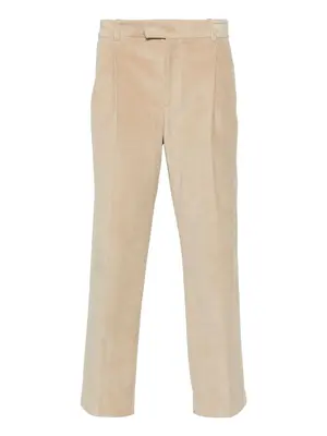 Drole De Monsieur Pleated Corduroy Trousers - Brown