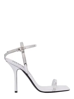 Moschino Metallic-finish Sandals - Silver