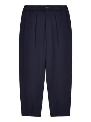 GIORGIO ARMANI Single-Pleat Virgin Wool And Cashmere Seersucker Trousers