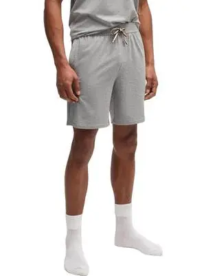 BOSS Unique Drawstring Jersey Lounge Shorts - Medium Grey