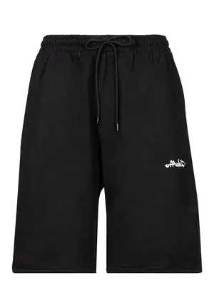 Off-White Paint Script Skate Sweatshort - Black