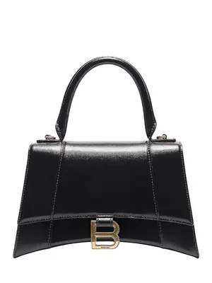 Balenciaga Hourglass Small Top Handle Bag - Black