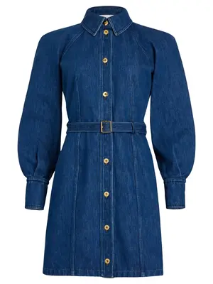 PATOU Patou Denim Mini Shirt Dress