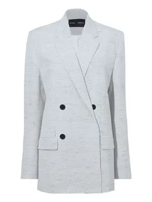 Proenza Schouler Hadley Mélange-effect Blazer - Grey