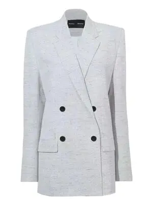 Proenza Schouler Proenza Schouler Hadley Mélange-Effect Blazer Grey