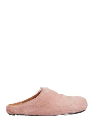 Marni Hair Calfskin Mules - Pink