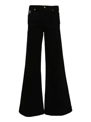 Versace High-rise Wide-leg Jeans - Black