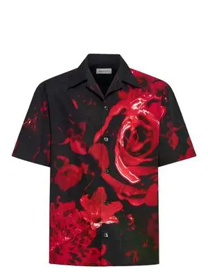 Alexander McQueen Dutch Flower Organic Cotton Shirt - Black