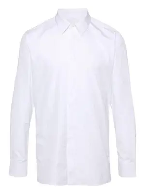Givenchy 4g-embroidery Poplin Shirt - White