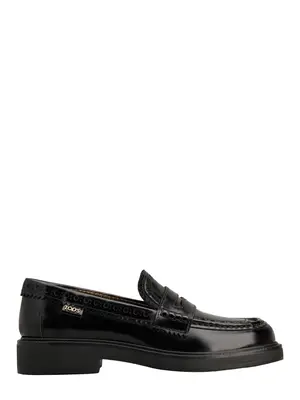 TOD'S Brogue-trim Leather Loafers - Black