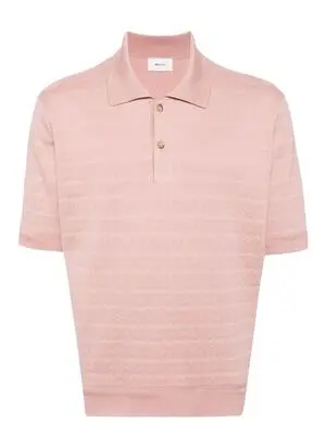 Bally Horizontal Stripe Polo Shirt - Pink