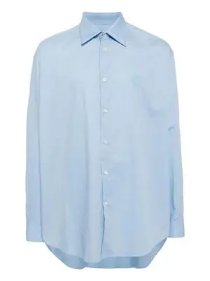 Bally Classic Collar Curved Hem Shirt - Blue