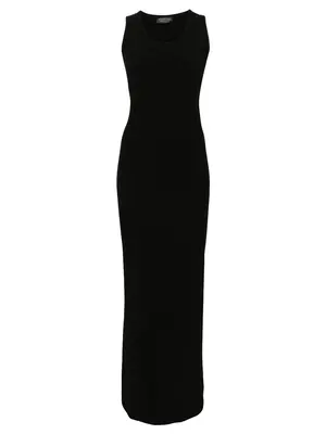 Balenciaga Draped Maxi Dress - Black
