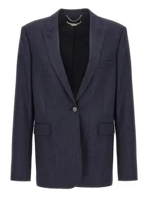 STELLA MCCARTNEY Single-Breasted Wool Flannel Blazer