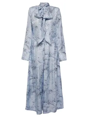 Stella McCartney Printed Silk Maxi Dress - Blue