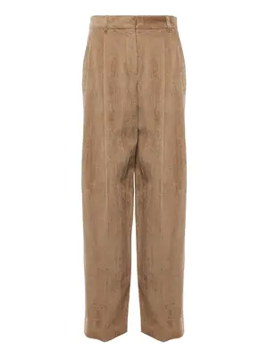 Brunello Cucinelli Cotton Corduroy Wide-leg Trousers - Brown