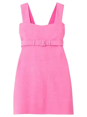 Patou Belted Terry Mini Dress - Bubblegum