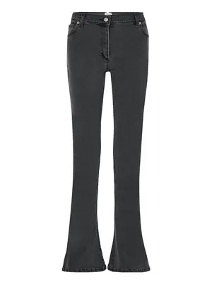 Magda Butrym Mid-Rise Flared Jeans Charcoal