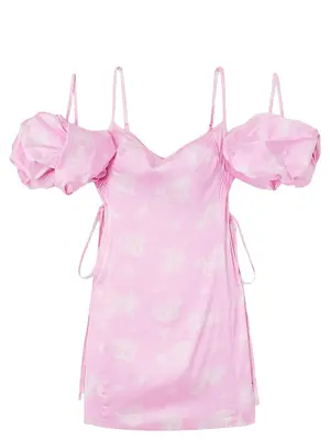 Jacquemus Chouchou Convertible Printed Mini Dress - Baby Pink
